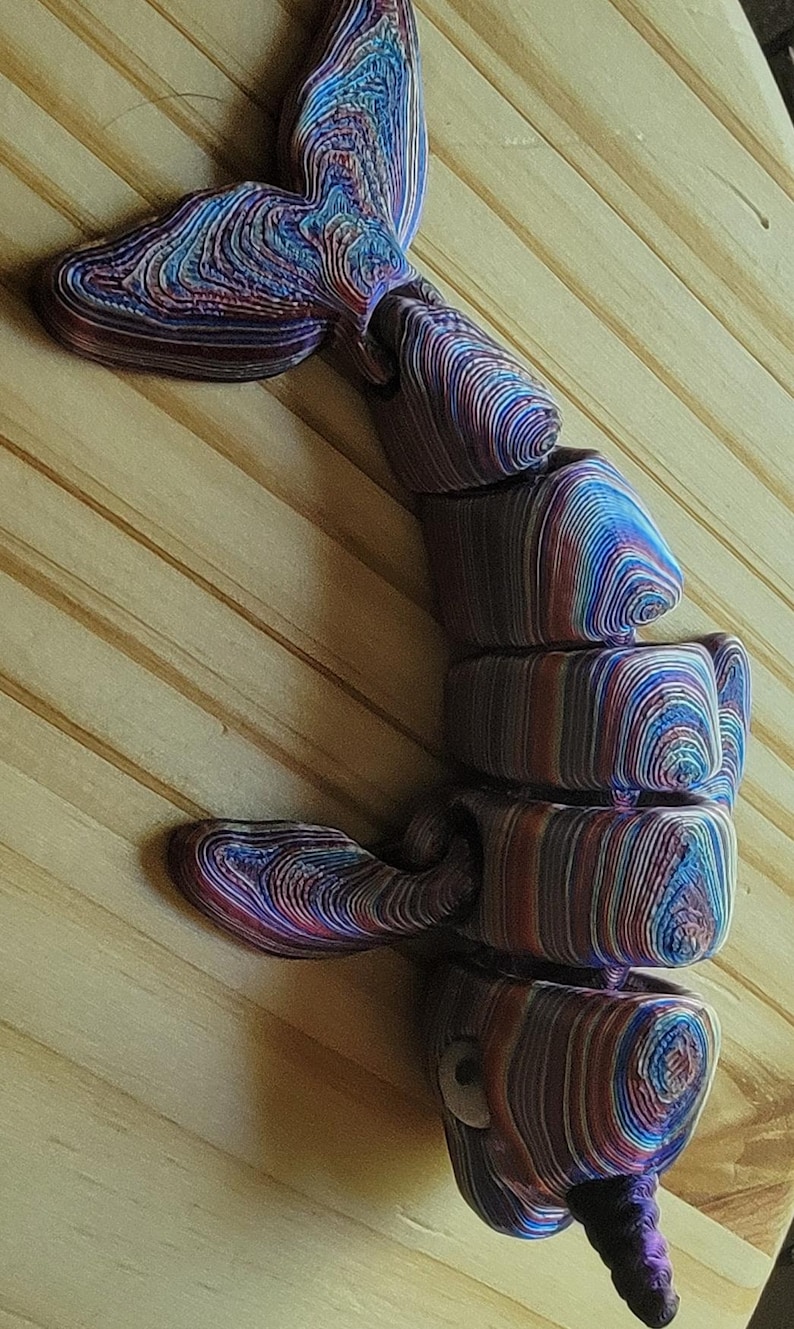 3D Printed Narwhal| Articulated Narwal - Etsy