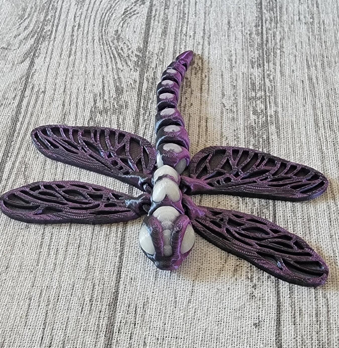 3D Printed Dragonfly| Glow in the Dark| Articulating Fidget Toy| Great ...