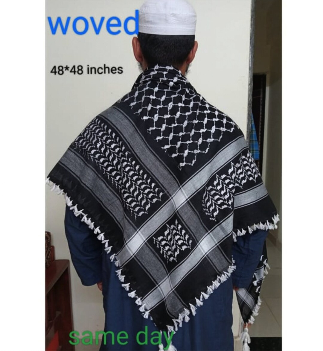 Free Palestine Traditional Shemagh With Tassels Arafat Hatta Arab Style ...