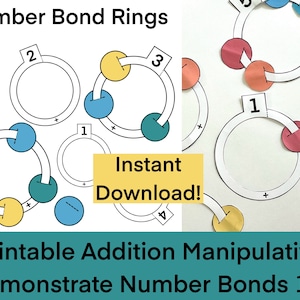 Instant Download - Number Bond Rings - Introduce Addition to Young ...