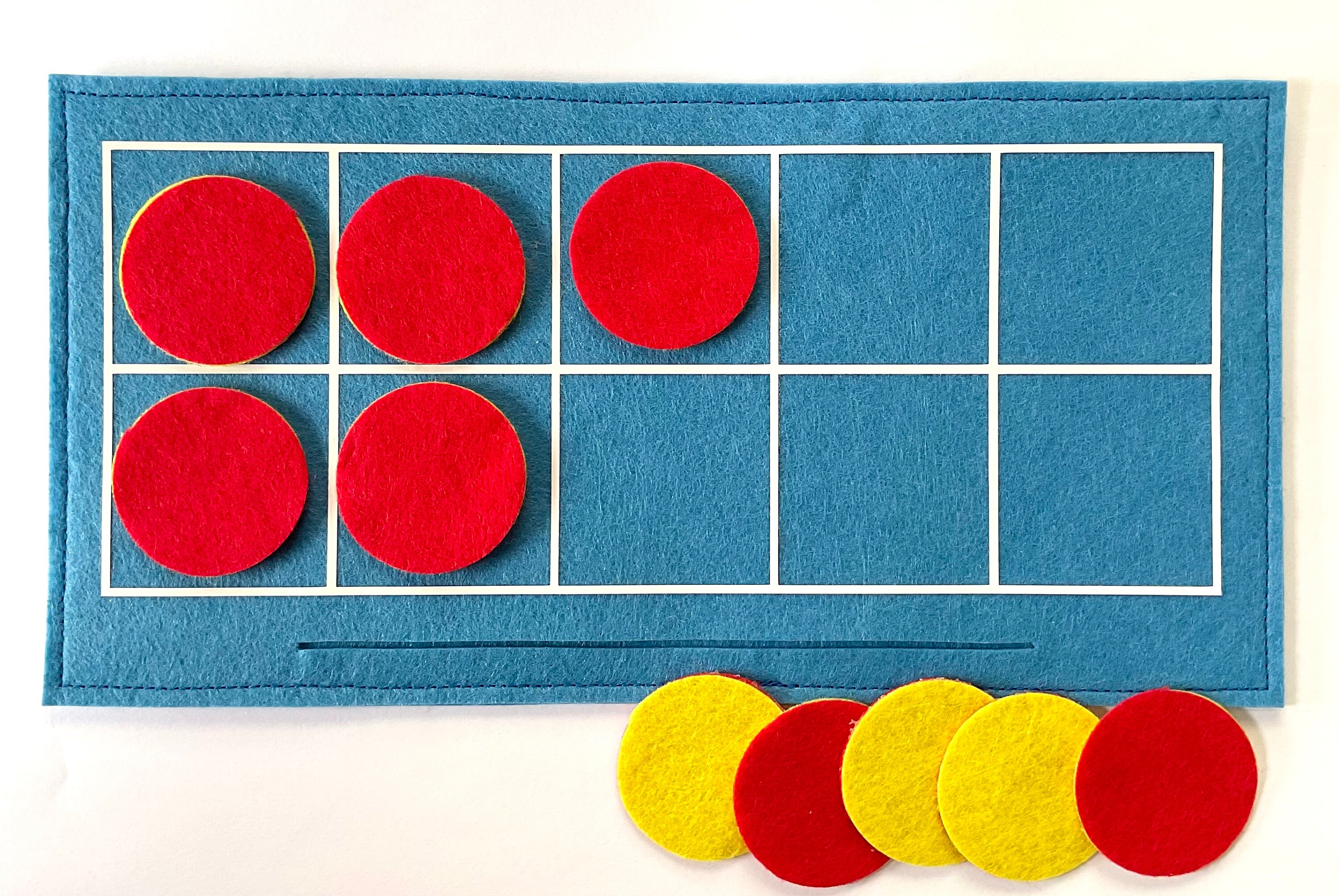Felt Ten Frame Math Manipulative - Busy Bag - Storage Pocket - Counting ...