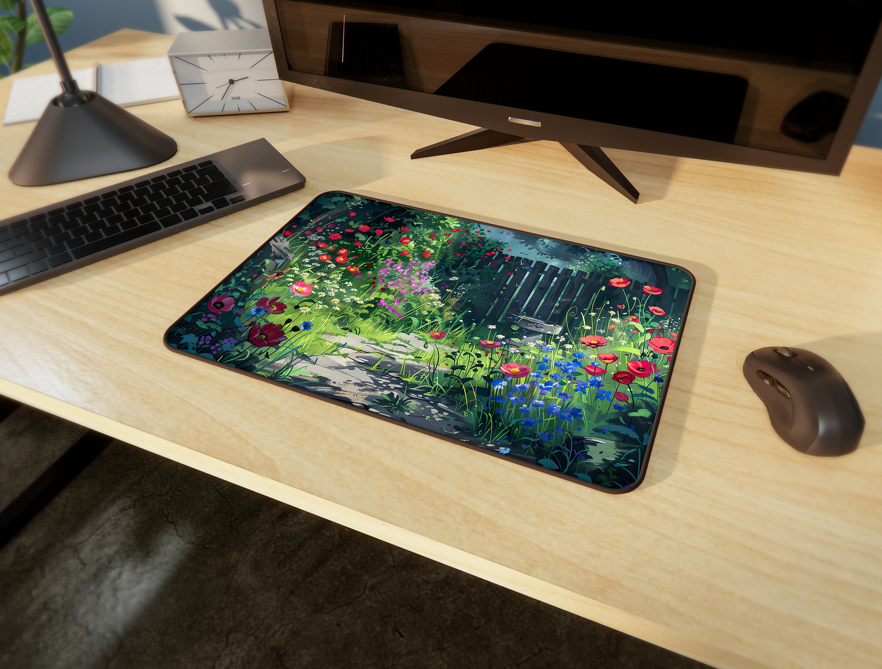 Secret Garden Gateway Desk Mat Lush Floral Mouse Pad, Sturdy & Smooth ...
