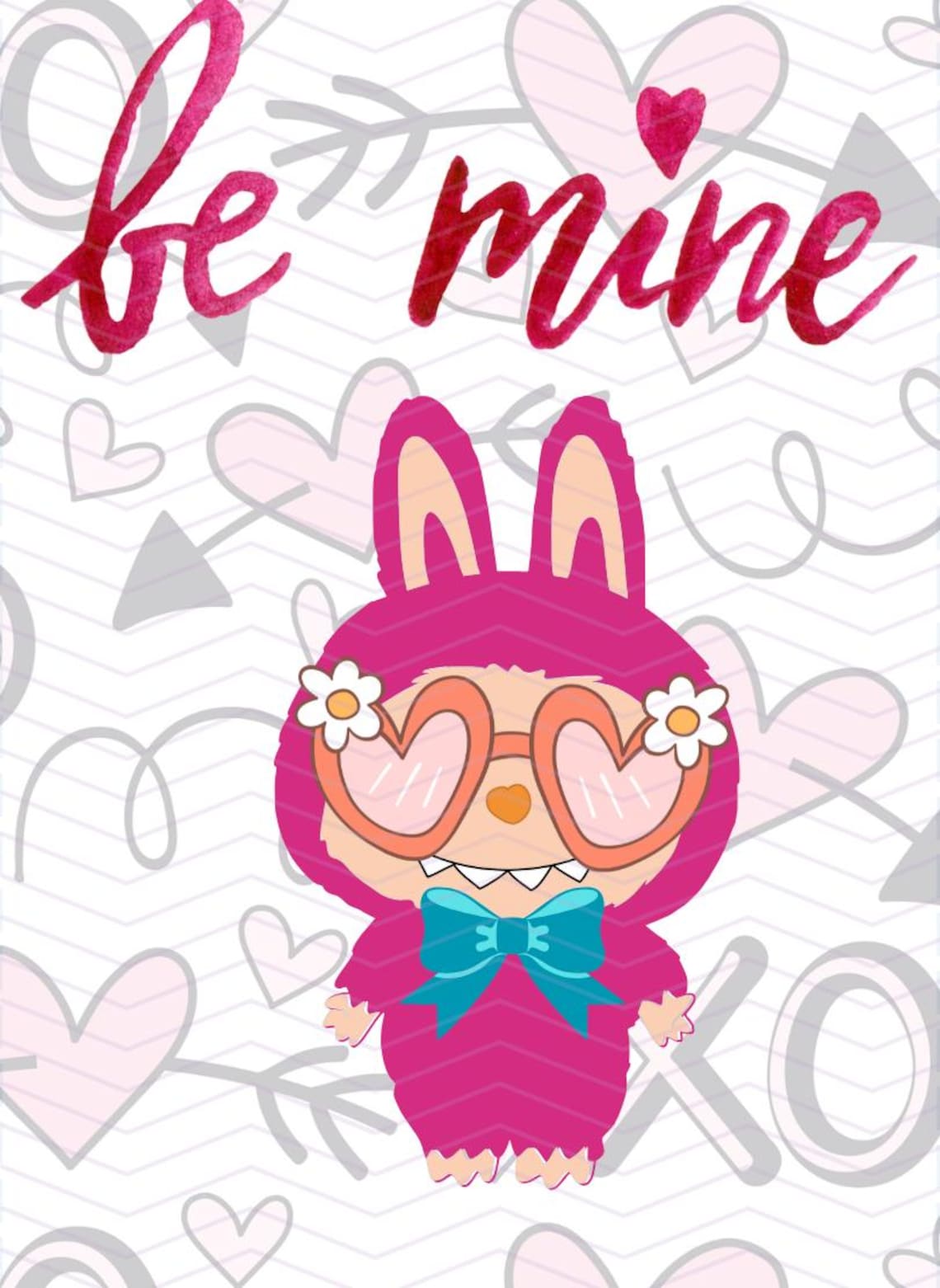 Romantic Labubu Valentines Cards, Valentine's Day Love Card, Cartoon ...