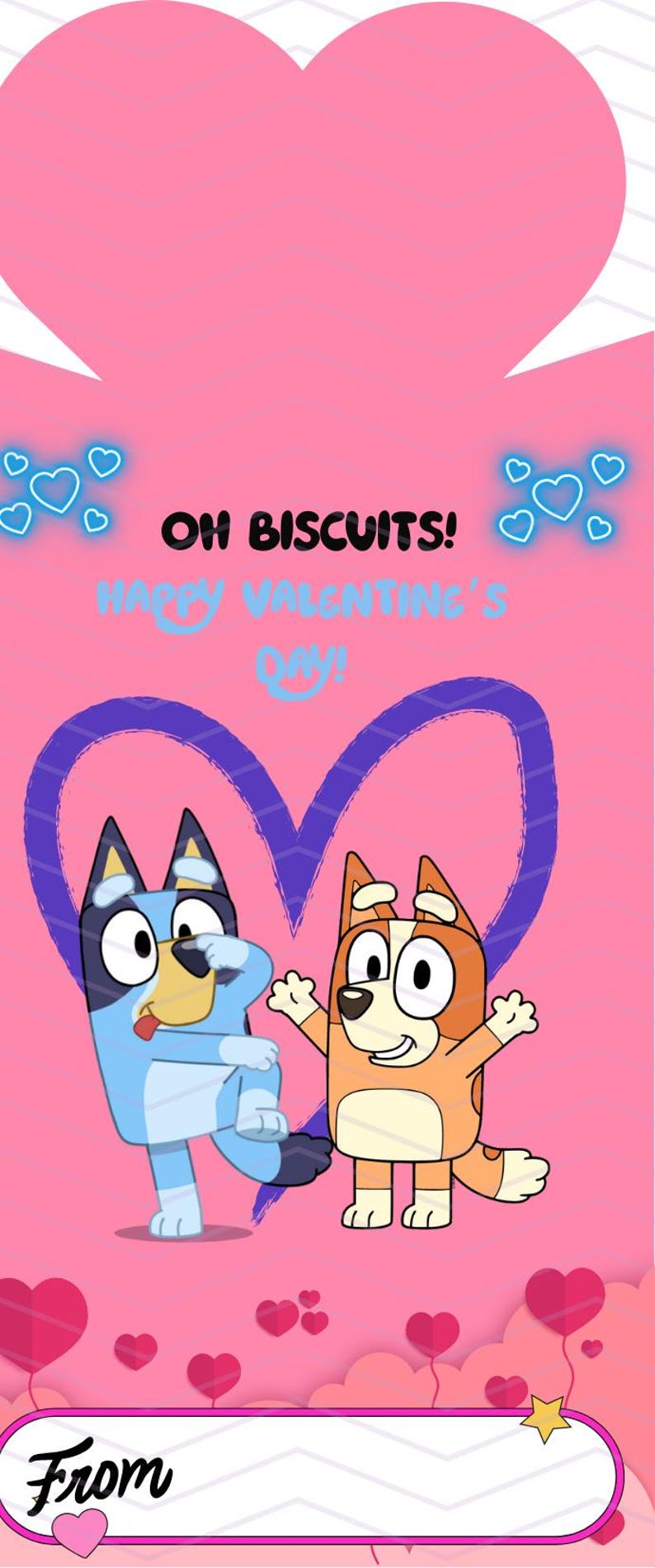 Printable Bluey Valentines Cards, Classroom, Friends, Class School ...