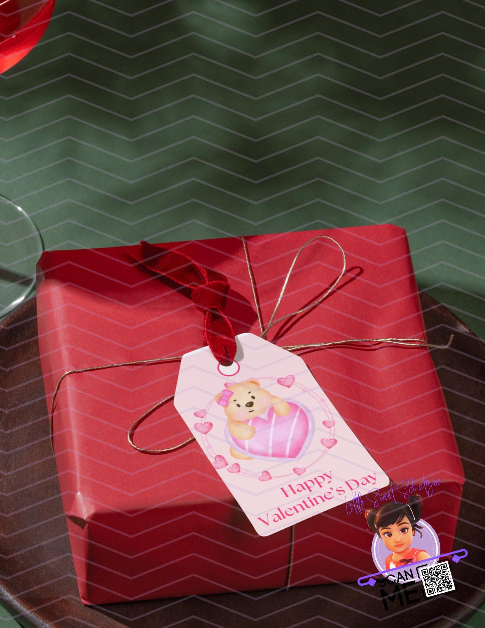 Valentine's Day Tag, Sweet Treat, Valentine Gift Label, Kids School ...