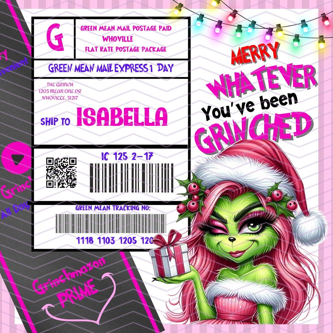 EDITABLE Green Man, Grinchmas, Grinchmas Eve Box, Grinchmas Box, Grin ...