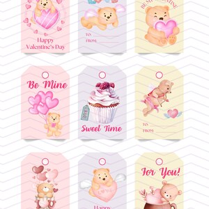Valentine's Day Tag, Sweet Treat, Valentine Gift Label, Kids School ...