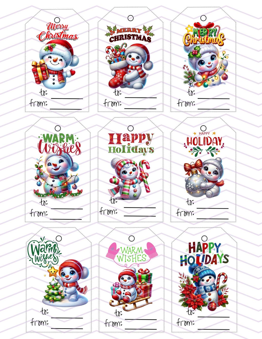 Christmas Gift Tags Printable, Christmas Favor Tags, Holiday Tags ...