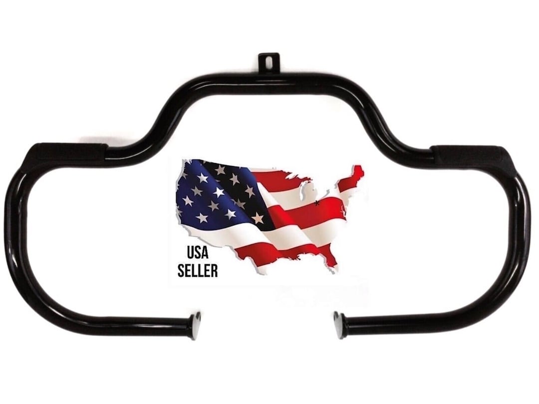 Black Harley Davidson Softail Crash Bar 49440-10 2000-2017 Fat Boy Slim ...