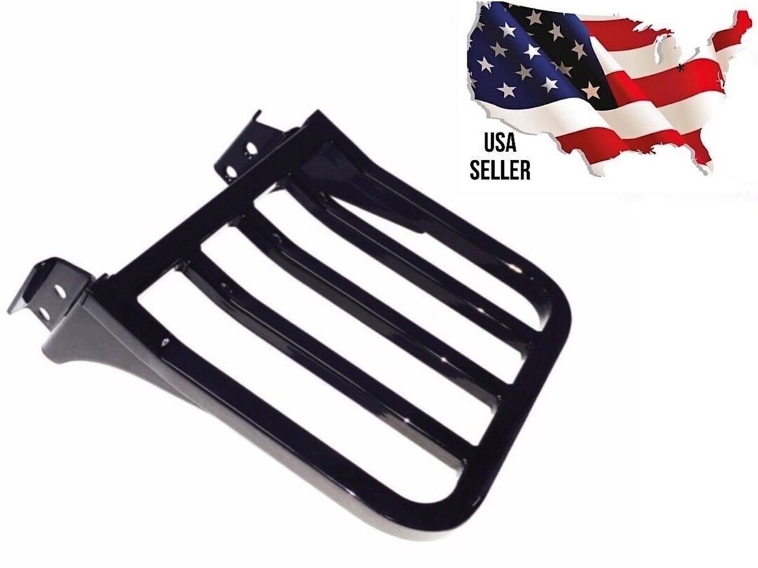 Gloss Black Luggage Rack Harley Softail Heritage Fat Bad Boy 53862-00 ...