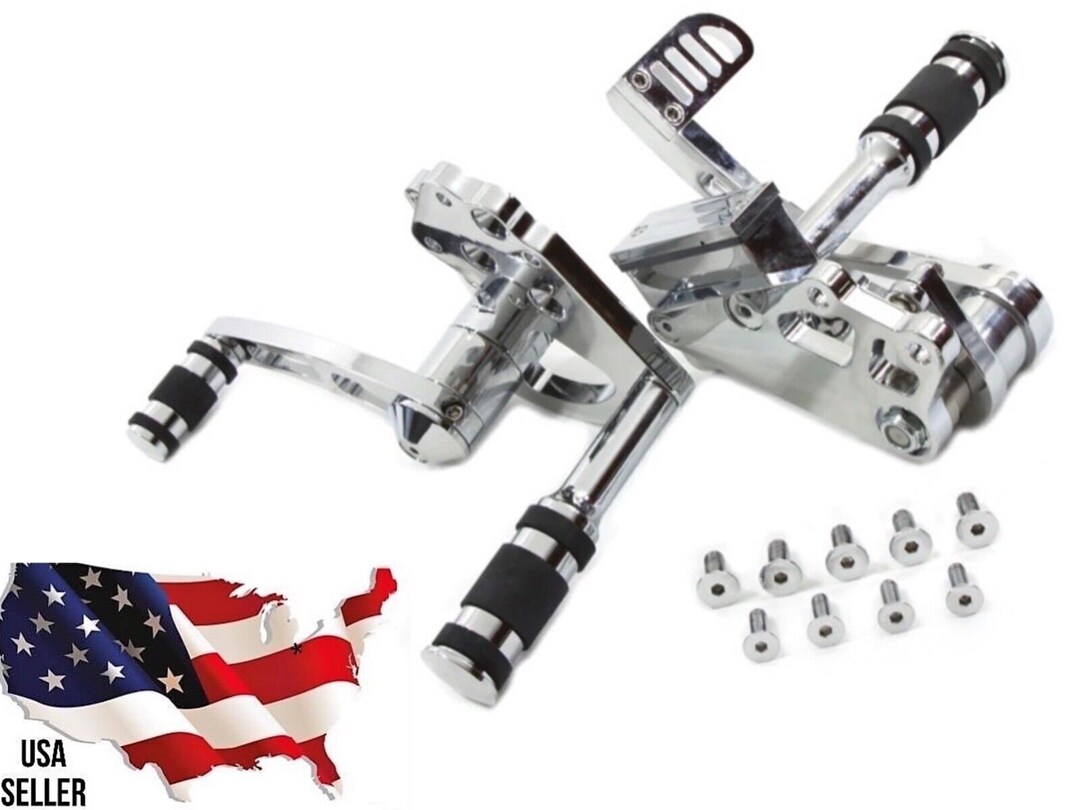 Chrome Billet Forward Control Kit+2" V-TWIN 22-0755 1986-1999 Harley ...