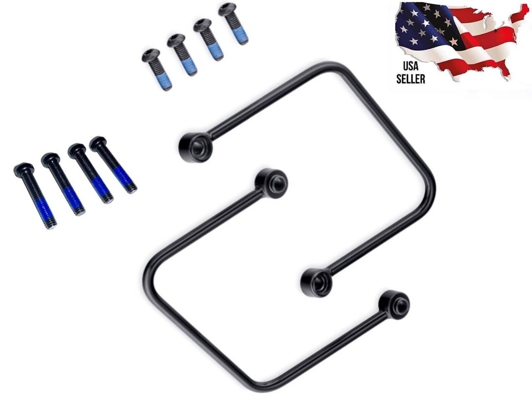 Harley FXBB 114 FXBBS STREET Bob Black Saddlebag Saddle Bag Supports ...