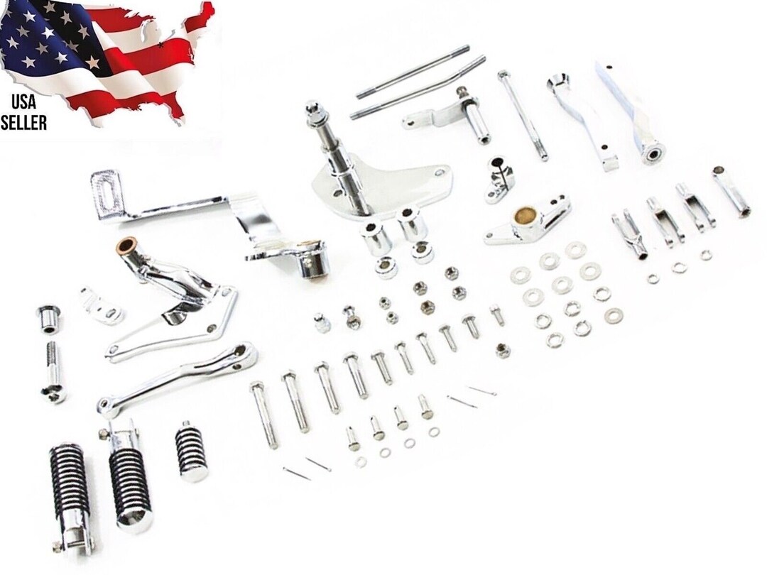 Chrome Forward Controls Brake Shifter Foot Pegs 1200 Sportster 86-1990 ...