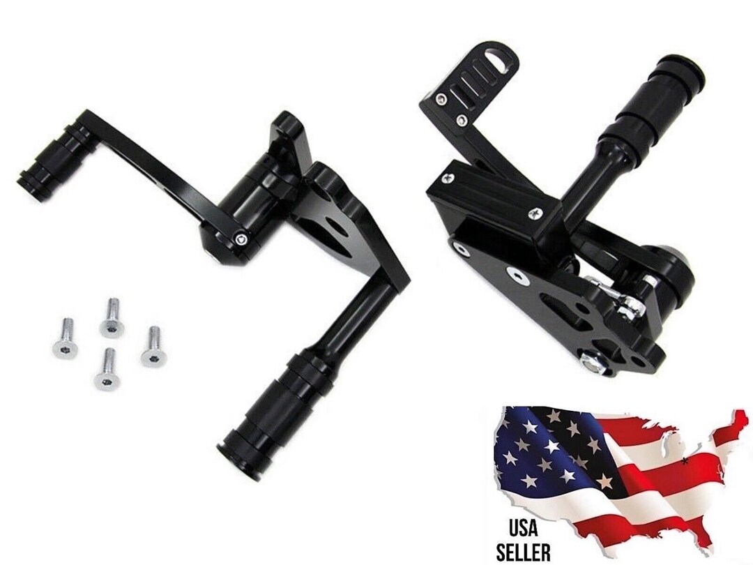 Harley 22-0782 Black Forward Controls Foot Pegs 82-94 SUPER GLIDE Brake ...