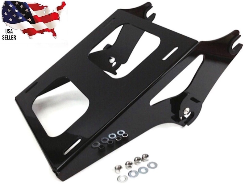 Black Harley Detachable Tour Pack Rack 2009-2024 Street Road King Glide ...