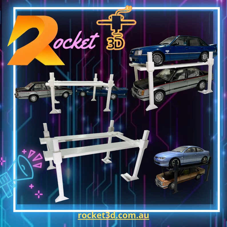 3D Printed Die Cast Model Car Stands 1/18 1//24 1/32 1/43 1/64 Various ...