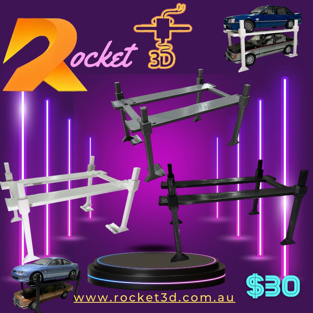 3D Printed Die Cast Model Car Stands 1/18 1//24 1/32 1/43 1/64 Various ...