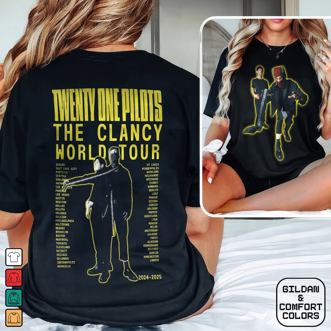 Twenty One Pilots 2024-2025 the Clancy World Tour Shirt, Twenty One ...