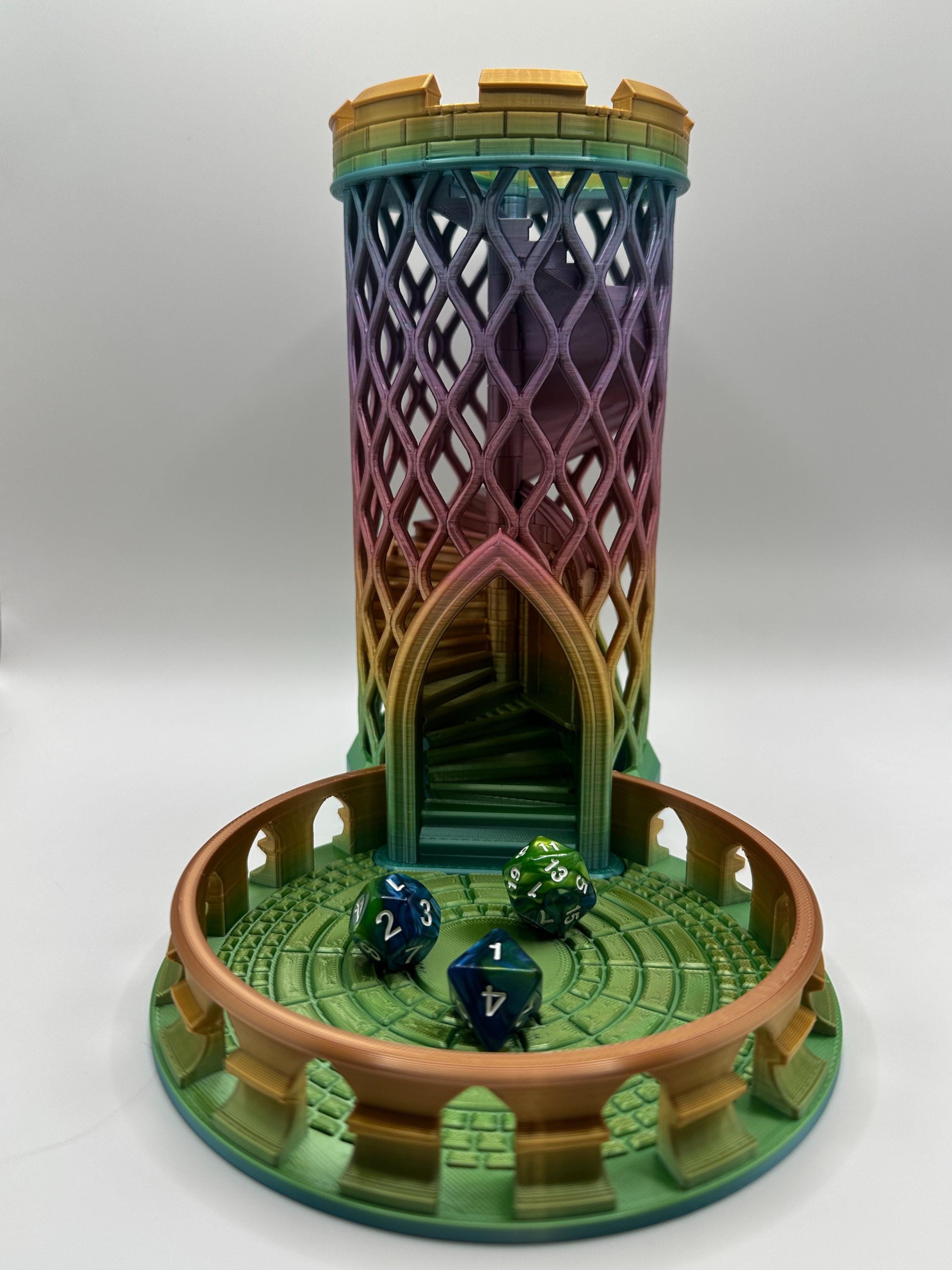 Castle Dice Tower | Dnd & RPG Dice Roller | Optional Tray | Custom ...