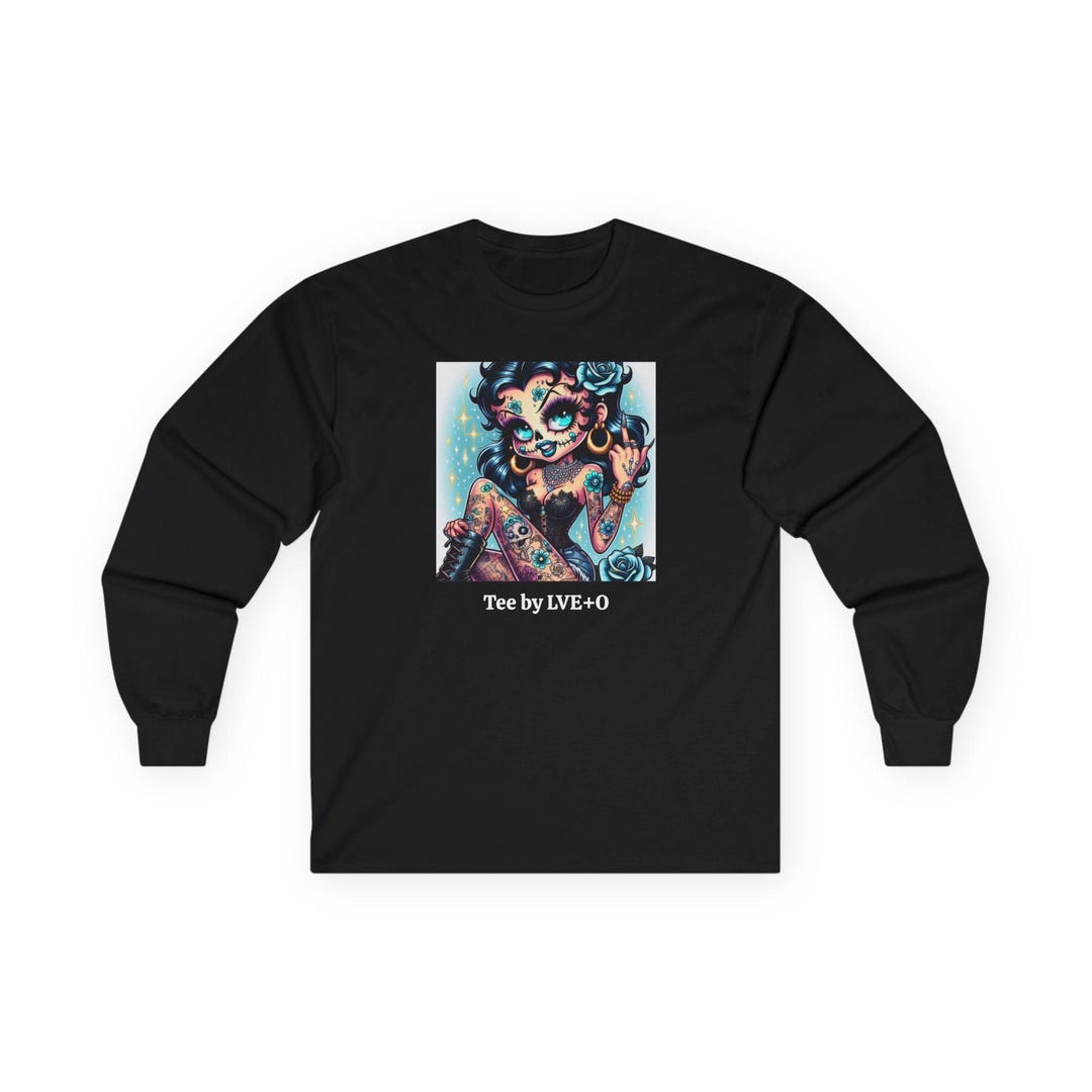 Betty Boop Skeleton Long Sleeve T-shirt - Graduation Gift, Young Adults ...