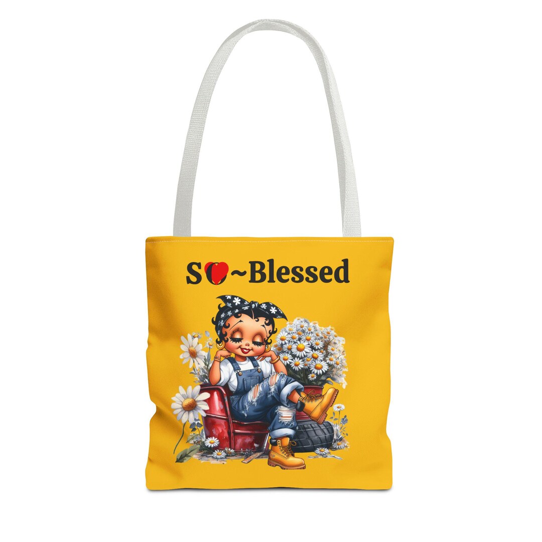 Betty Boop Blessed Tote Bag - Gift for Her, Graduation Gift, Faith ...