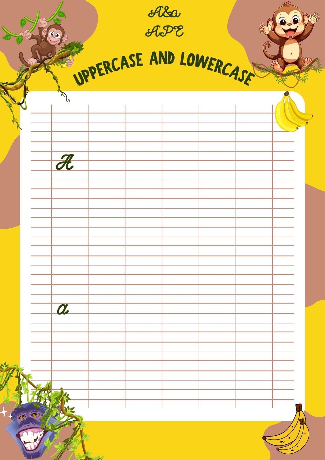 Exercises Cursive Writing Practice Sheets Uppercase and Lowercase ...