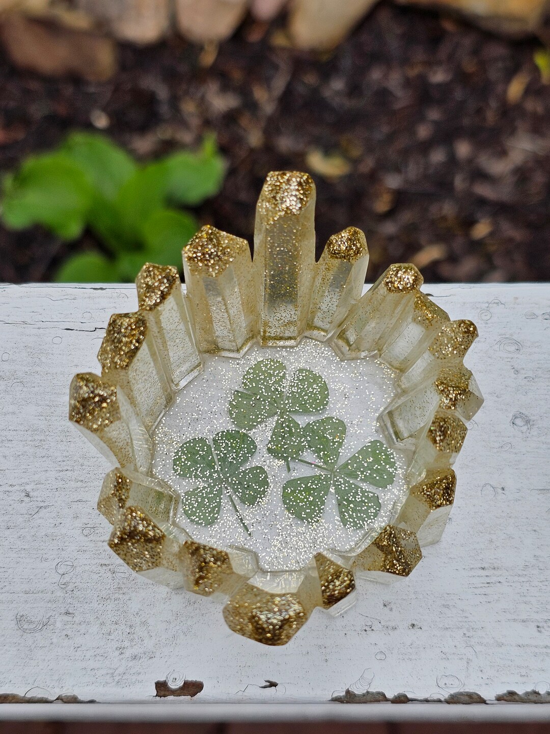 Crystal Dish, Jewelry Storage or Keepsakes.. Made With Epoxy Resin ...