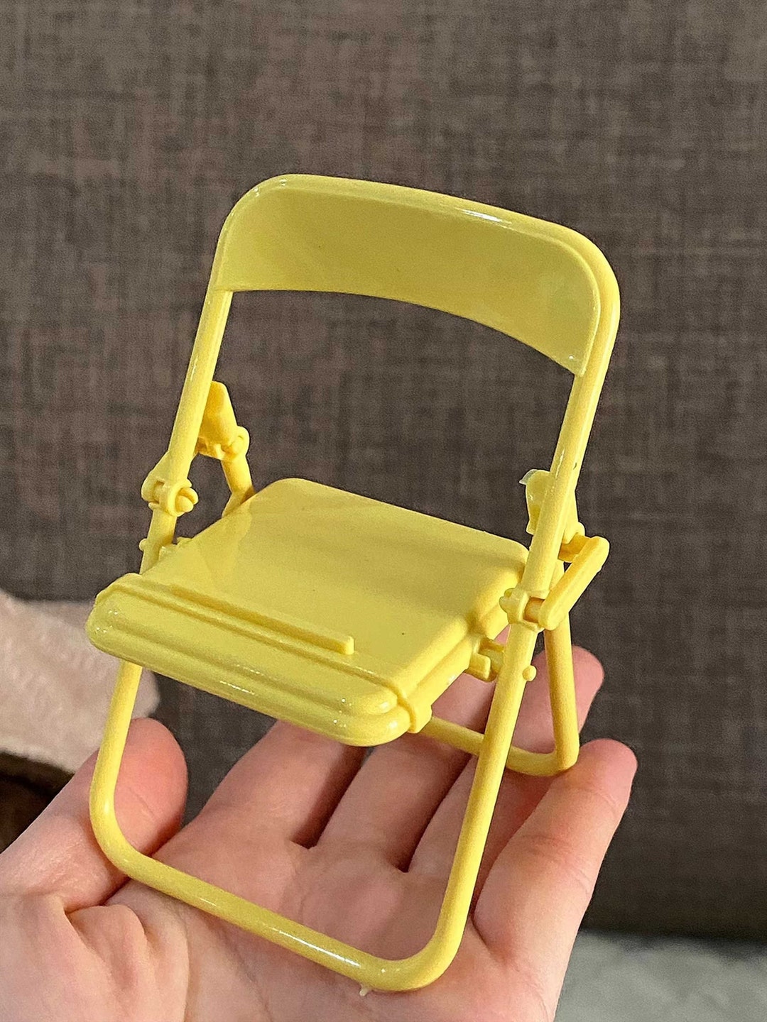 Yellow Foldable Chair Cell Phone Holder Desktop Decor - Etsy