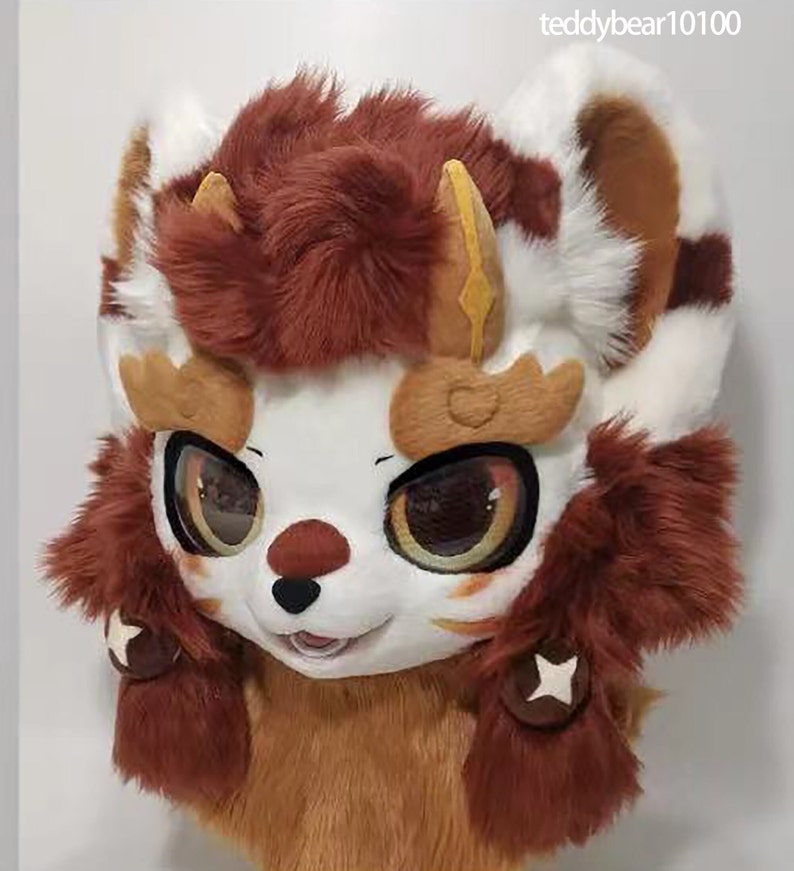 Kigurumi Fursuit Head, Furry Dragon Mask, Kemono Fursuit, Kigurumi Mask ...