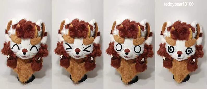 Kigurumi Fursuit Head, Furry Dragon Mask, Kemono Fursuit, Kigurumi Mask ...