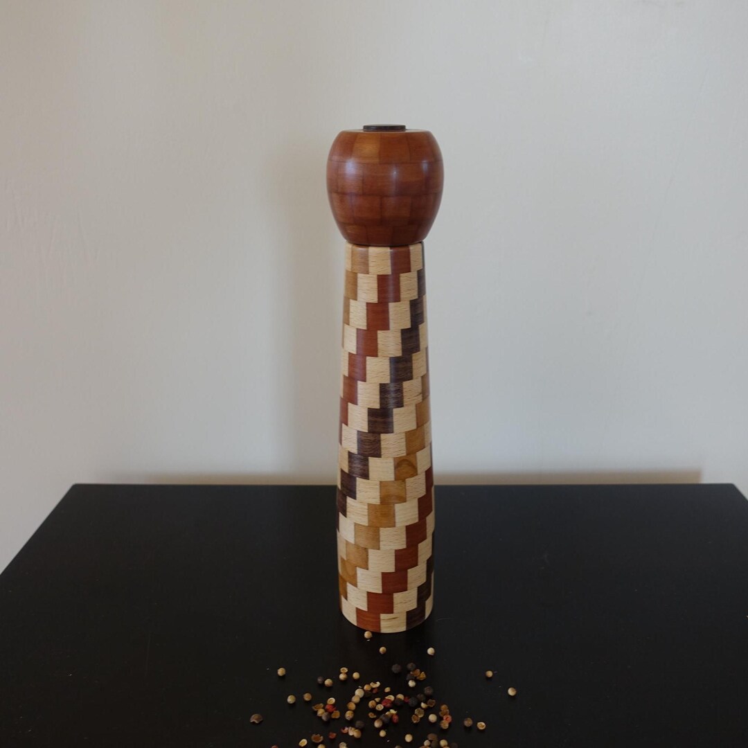 Hand-turned Wooden Pepper Mill, Handmade Craft Creation - Etsy UK