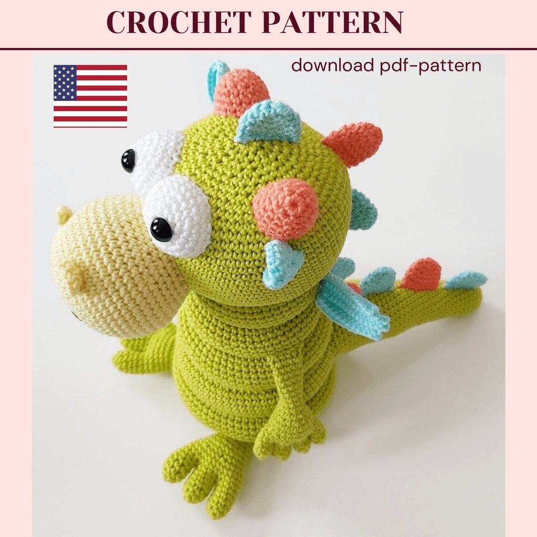 Crochet Dragon Stacking Toy Pattern: Montessori Animal (PDF Pattern) - Etsy
