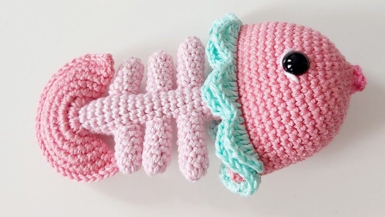Fishbone Crochet Pattern, Cute Fish Crochet Pattern in English ...