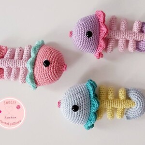 Fishbone Crochet Pattern, Cute Fish Crochet Pattern in English ...