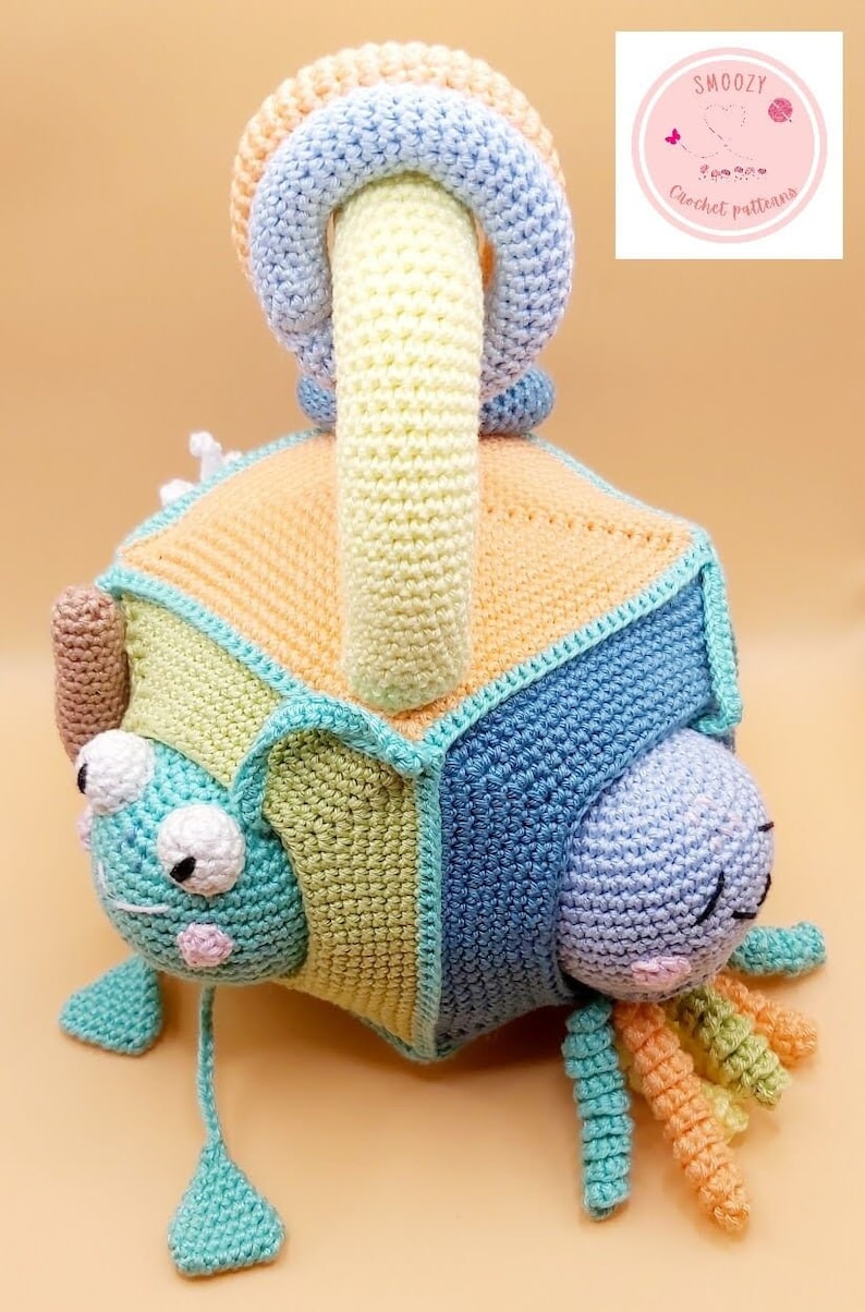 Crochet Animal Activity Cube Pattern: Sensory Montessori Toy (PDF ...