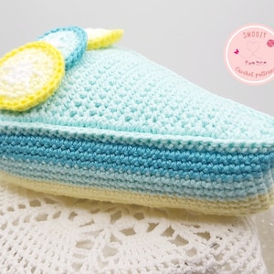 Crochet Cake Slice Set Play Food, Crochet Food Pattern, English Crochet ...
