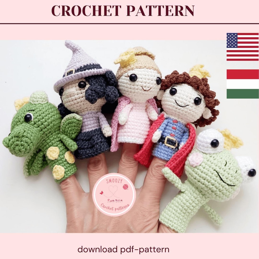 Fairy Tale Crochet Pattern, DIY Storytime Puppets, Fantasy Character ...