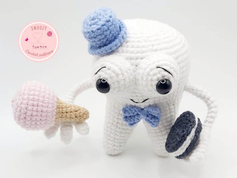 Amigurumi Tooth Crochet Pattern, Dental Hygiene Gift (PDF Pattern) - Etsy