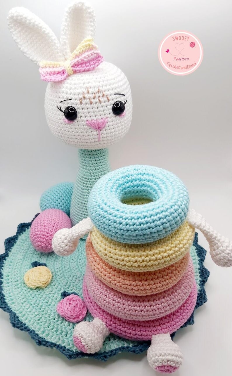 Stacking Toy Bunny Crochet Pattern, Montessori Bunny Pattern English ...