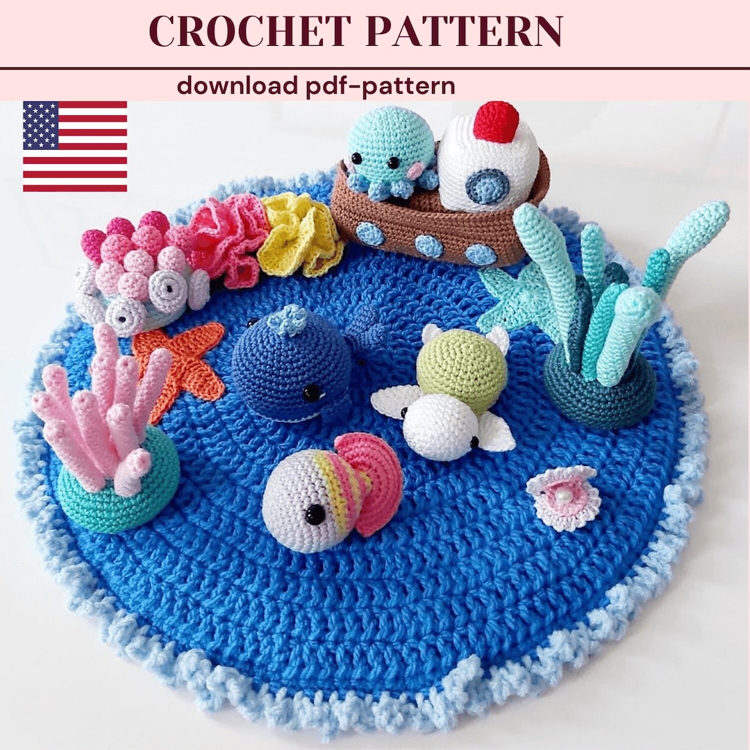 Sea Animals Play Set Crochet Pattern - Etsy