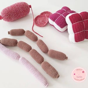 Butcher's Shop Meat Plattern Crochet Patter, Food Play Set Crochet ...