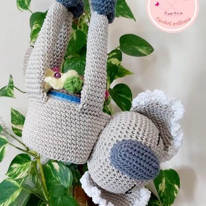 Koala Flower Pot Holder Crochet Pattern: Hanging Planter (PDF Pattern ...