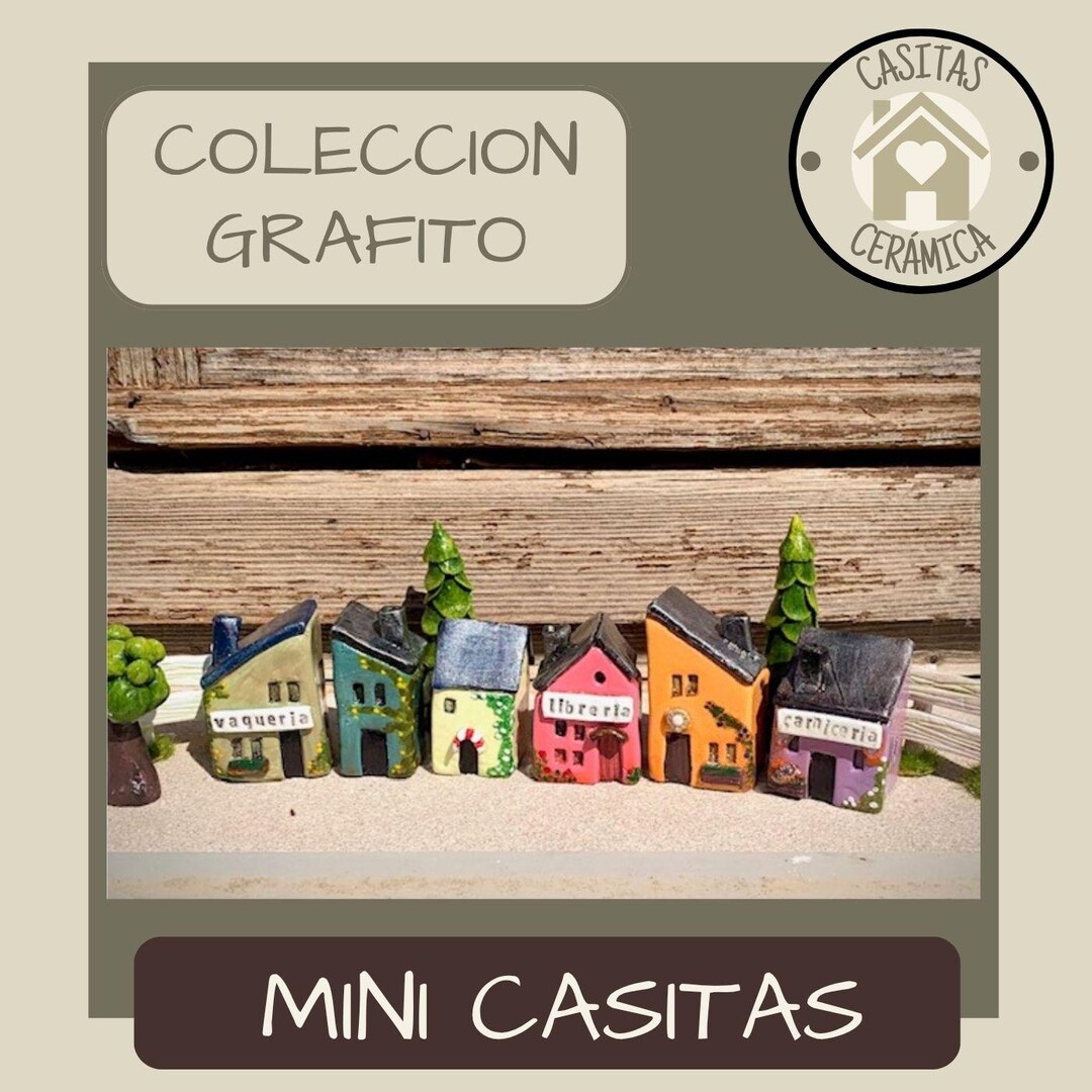 Collectible Miniature Ceramic Houses. Graphite Collection. Each House ...