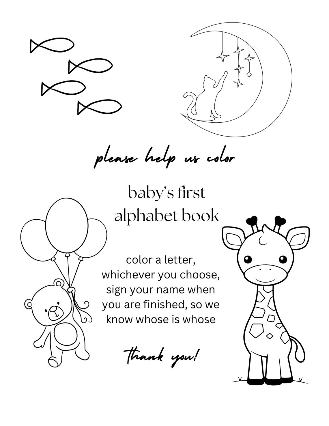 Babys First Alphabet Book - Etsy