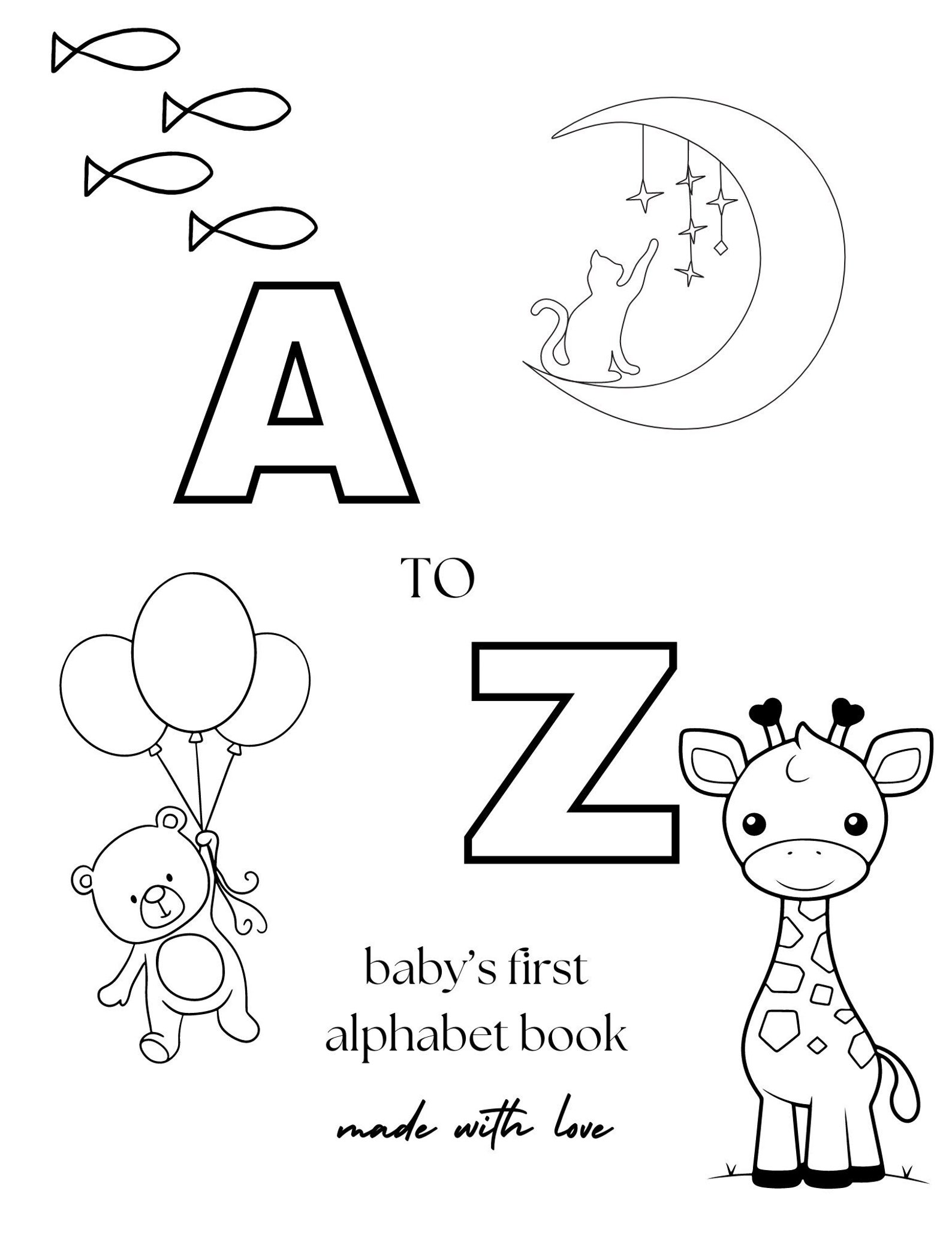 Babys First Alphabet Book - Etsy