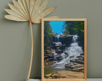 Waterfall Printable, DIGITAL DOWNLOAD, Nature Poster, Landscape ...