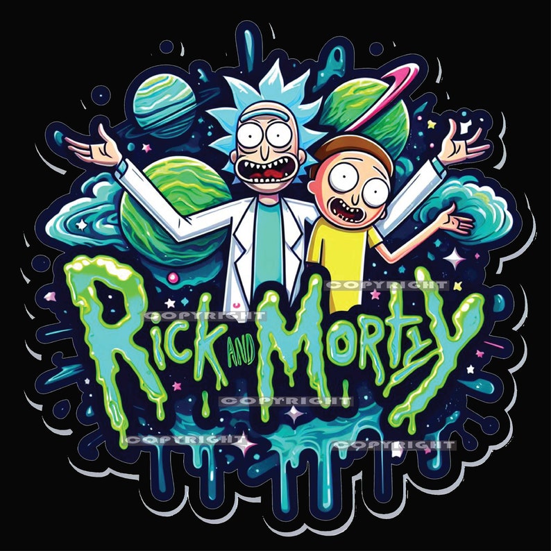 Rick and Morty Logo Bundle X 5 PNG, Rick and Morty T-shirt Design ...