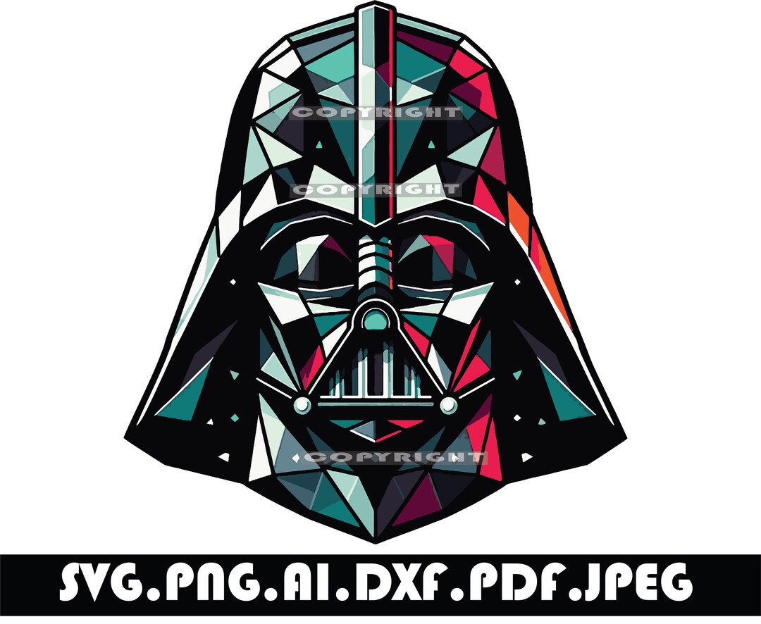 Star Wars Darth Vader SVG Geometric Darth Vader SVG T-shirt Design ...