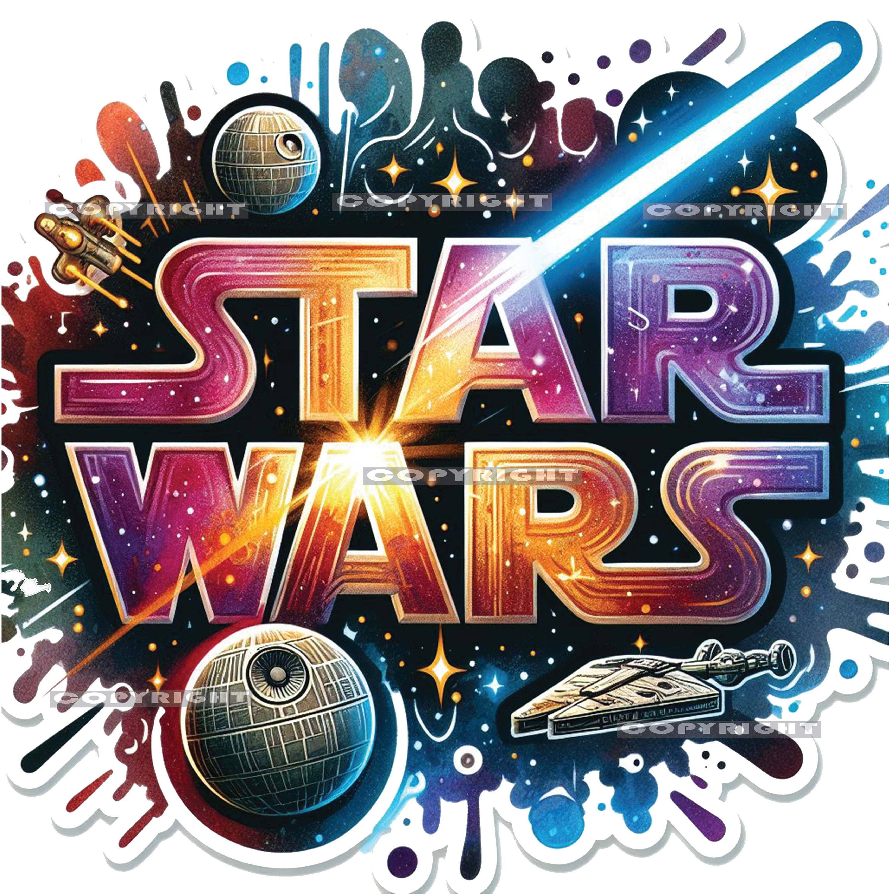 Star Wars Logo X 5 Bundle Star Wars Logo PNG, Sublimation, Digital ...