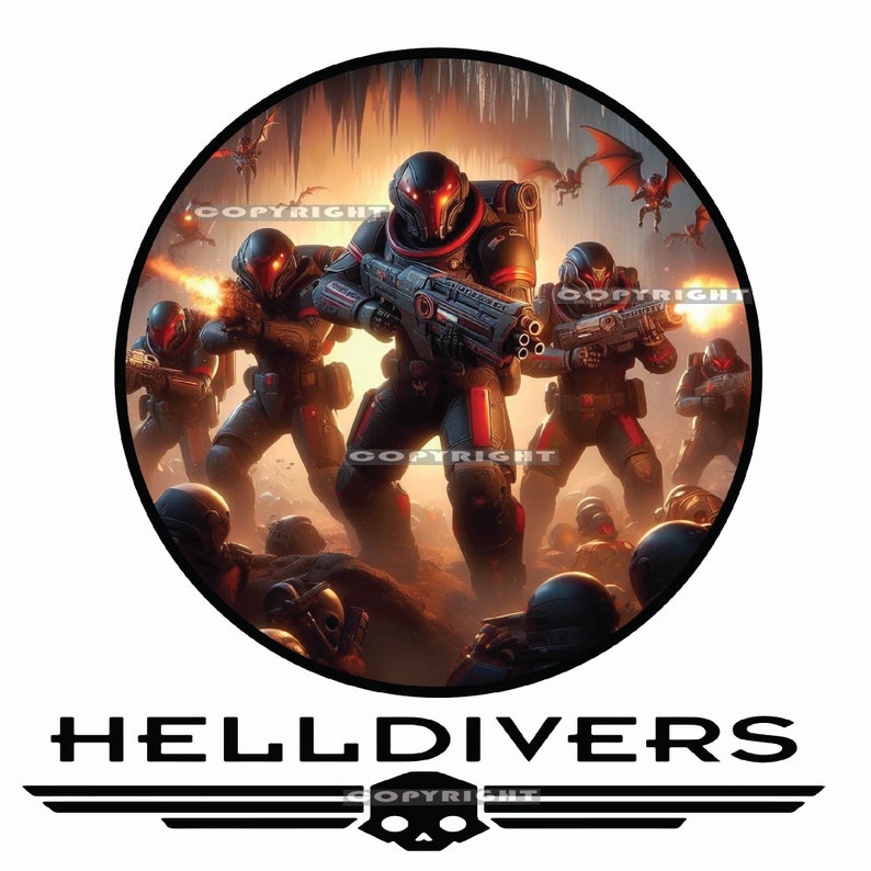 Helldivers 2 PNG Bundle X 5 Helldivers Image With Logo PNG, Sublimation, Digital Design, Instant ...